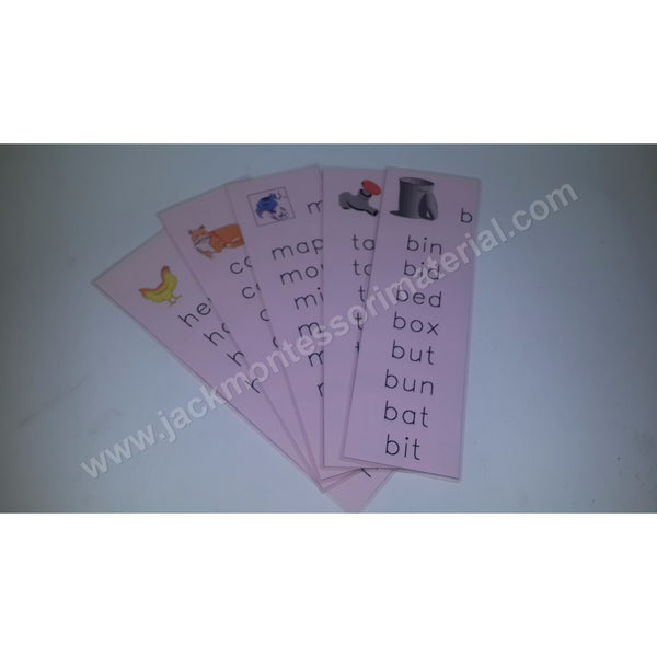 Pink Word Lists (5) – JACK Montessori Materials