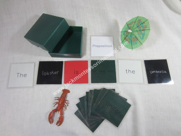 Preposition box - later grammar - box A (Includes 2 Objects + word car ...